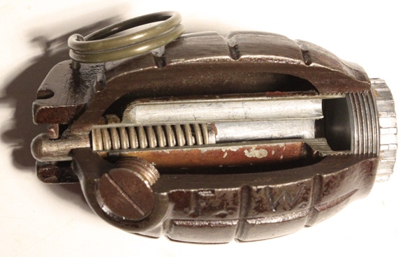 No. 36 Grenade cutaway with launching plate - Collectors Source
